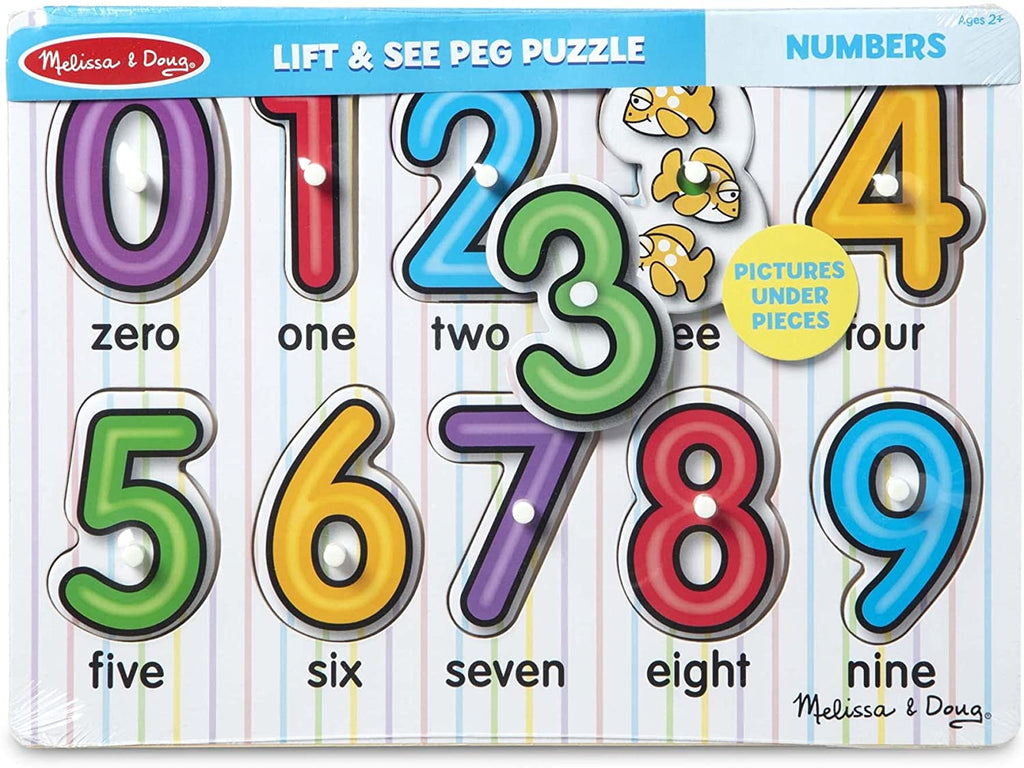 See-Inside Numbers Peg Puzzle -10 Pcs – Minene Thailand