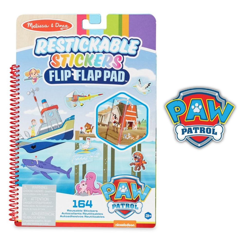 Melissa & Doug X PAW Patrol Restickable Stickers Flip-Flap Pad - Adven ...