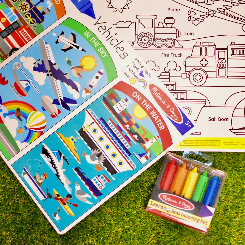 Melissa & Doug Write-A-Mat Learning Mat Vehicles – Minene Thailand